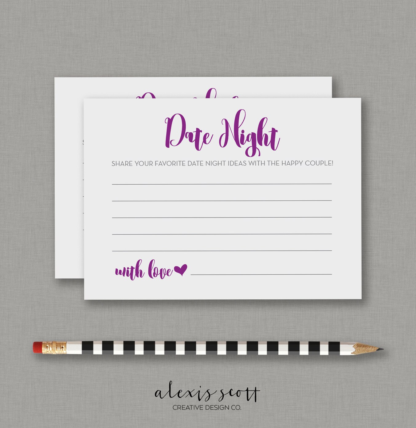 Date Night Cards Pick Your Color Date Night Ideas for the Happy Couple ...