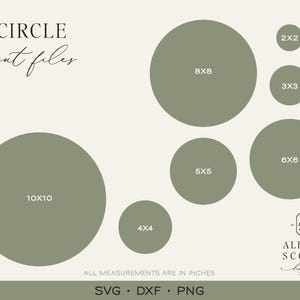 Circle SVG Cut Files: Invitation & Menu Template (digital Download) - Etsy