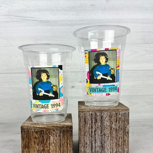 1990's Party Cups - Vintage 1994 - 30th Birthday Photo Cups - 1990's ...