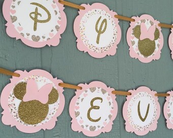 NAME Banner Minnie Mouse Banner Minnie Winter Wonderland | Etsy