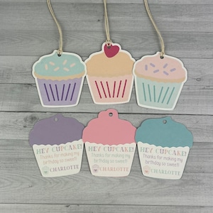 Cupcake Favor Tags - Cupcake Birthday - Cupcake Party Tags - Cute as A ...