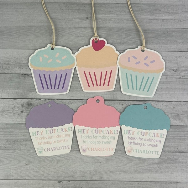 Cupcake Favor Tags - Etsy