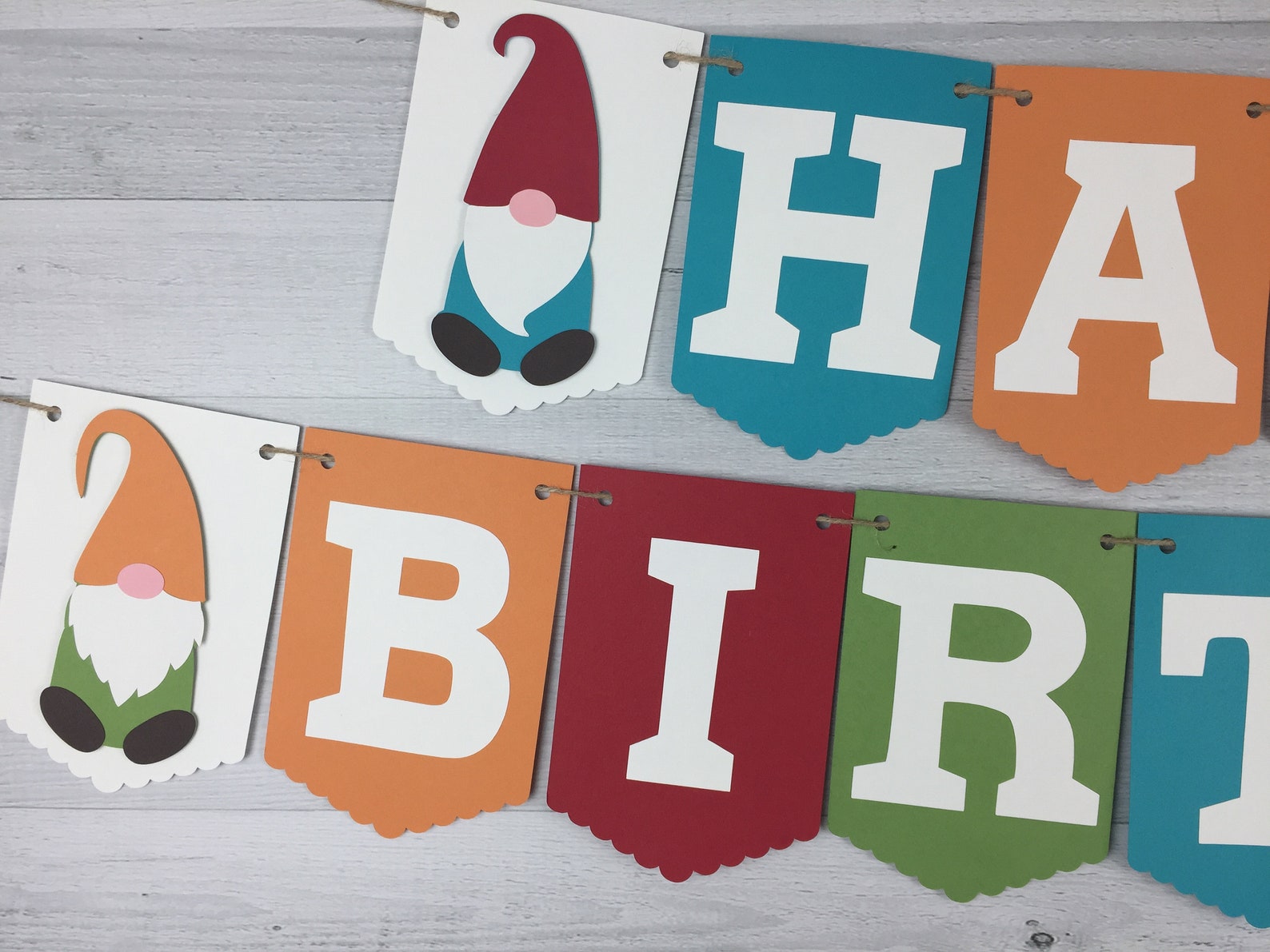Gnome Birthday Banner Cute Gnomes Gnome Birthday Party | Etsy