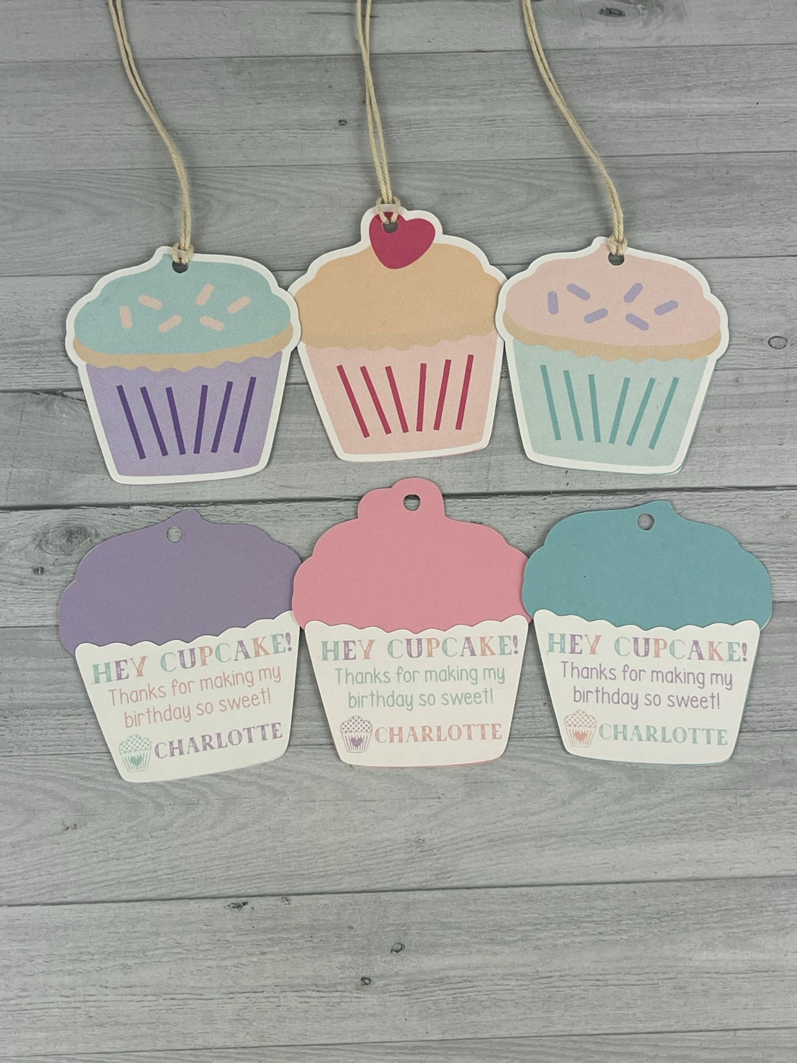 Cupcake Favor Tags Cupcake Birthday Cupcake Party Tags - Etsy