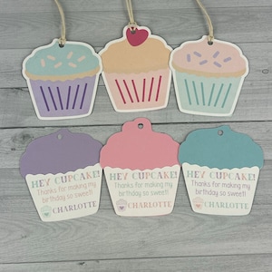 Cupcake Favor Tags - Cupcake Birthday - Cupcake Party Tags - Cute as A ...