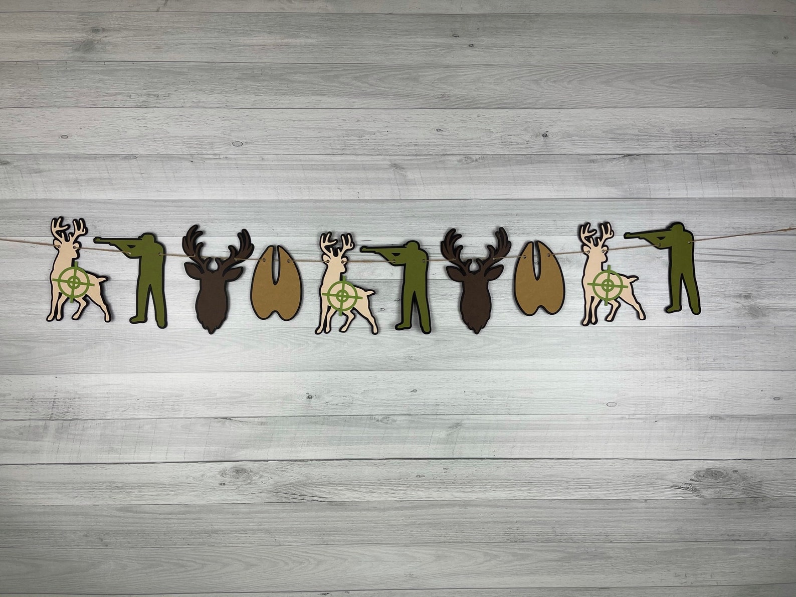 Deer Hunting Garland - Hunter Birthday - Hunting Banner - Camo Hunting ...