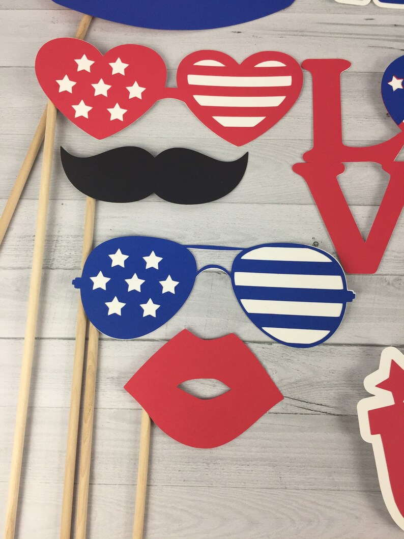 4th of July Photo Props America Photo Props Photobooth | Etsy