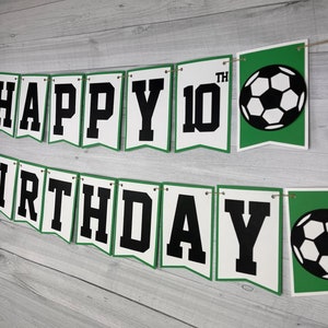 Soccer Birthday Banner - Soccer Party Decorations - Soccer Team Banner ...