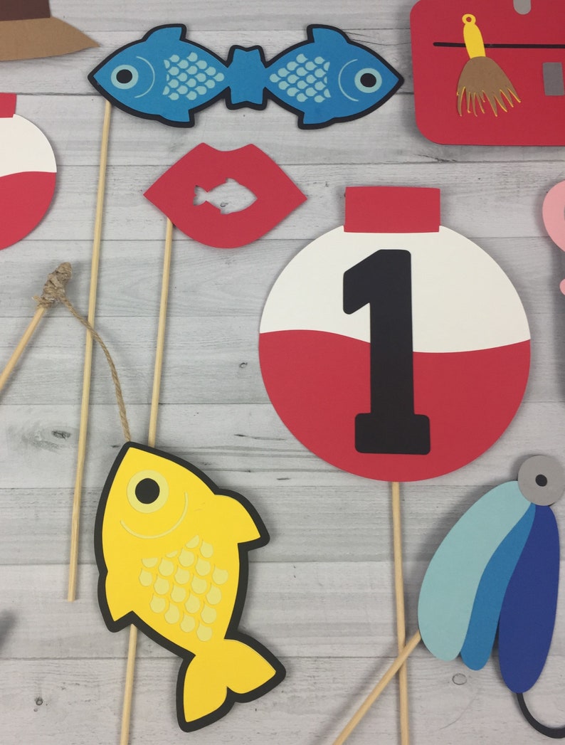 FISHING Photo Props Fishing Birthday Props 1st Birthday | Etsy