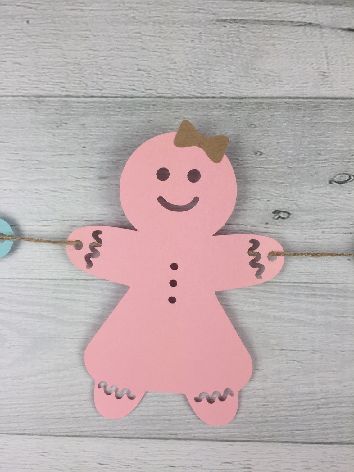 Gingerbread Gender Reveal Garland Boy or Girl Shower - Etsy