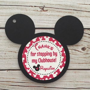 Mickey Clubhouse Favor Tags - Classic Mickey Birthday - Mickey Party ...