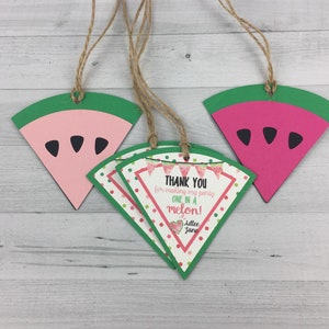 WATERMELON Favor Tags - One in A Melon Birthday - Watermelon Party ...