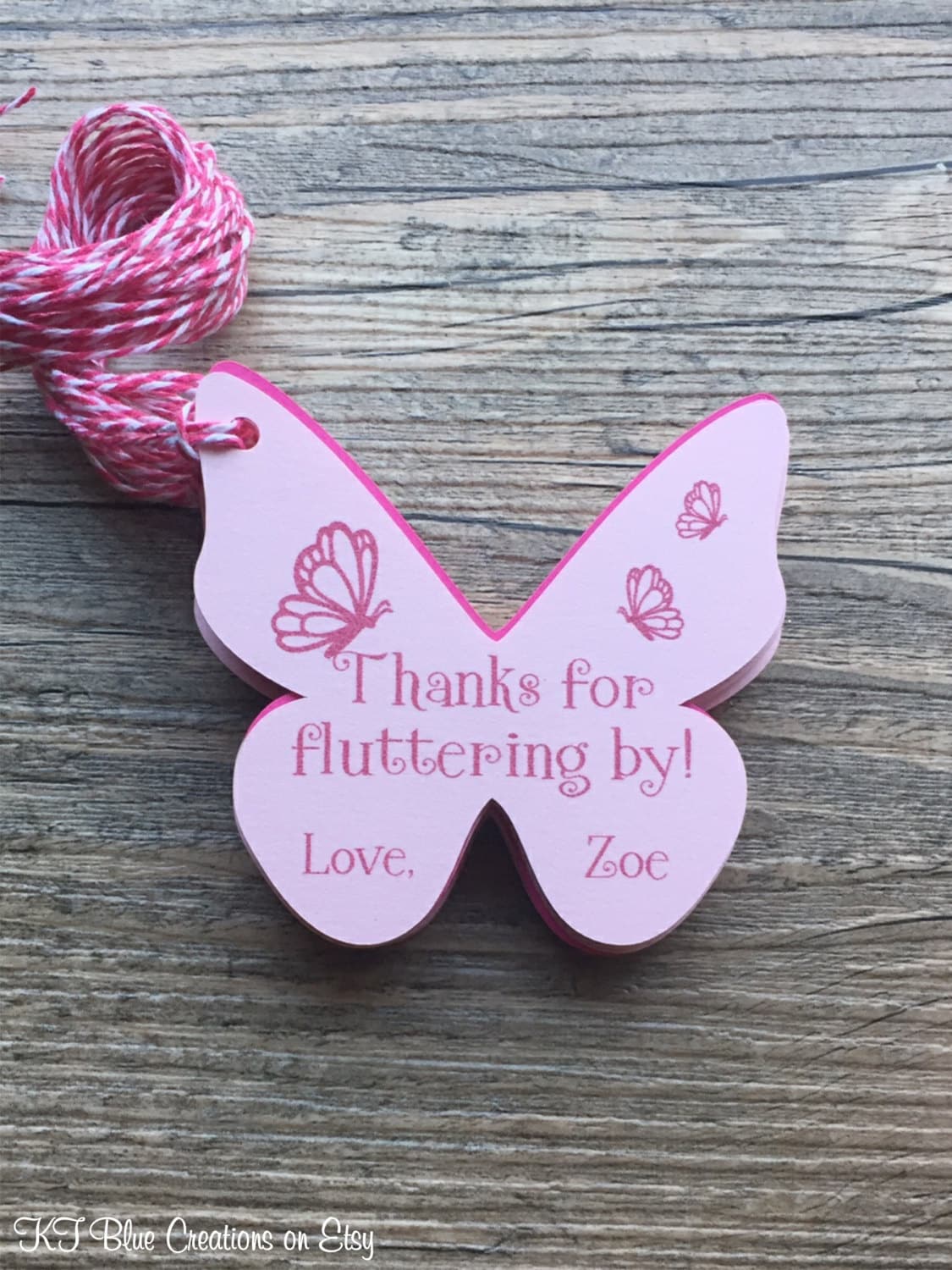 Butterfly Thank You Tags - Butterfly Favor Tags - Butterfly Birthday ...
