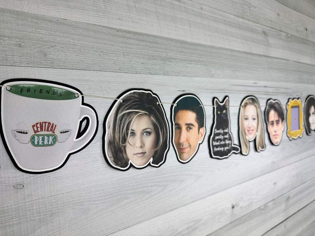 FRIENDS Garland -90s Sitcom Banner - Retro 90s TV Show Banner -funny ...