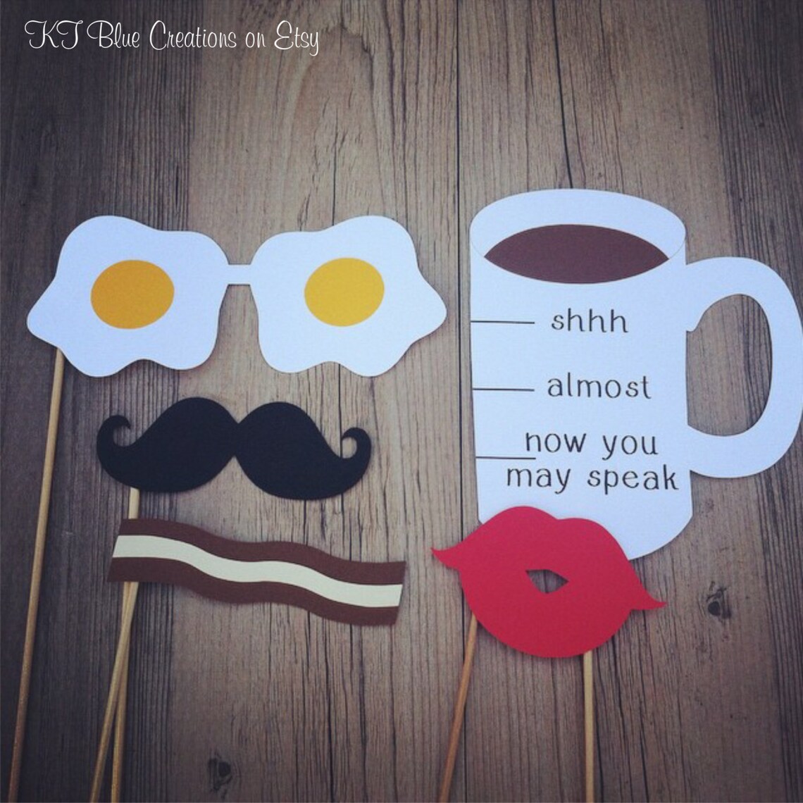 7-piece Breakfast Photo Props Eggs Coffee & Bacon - Etsy