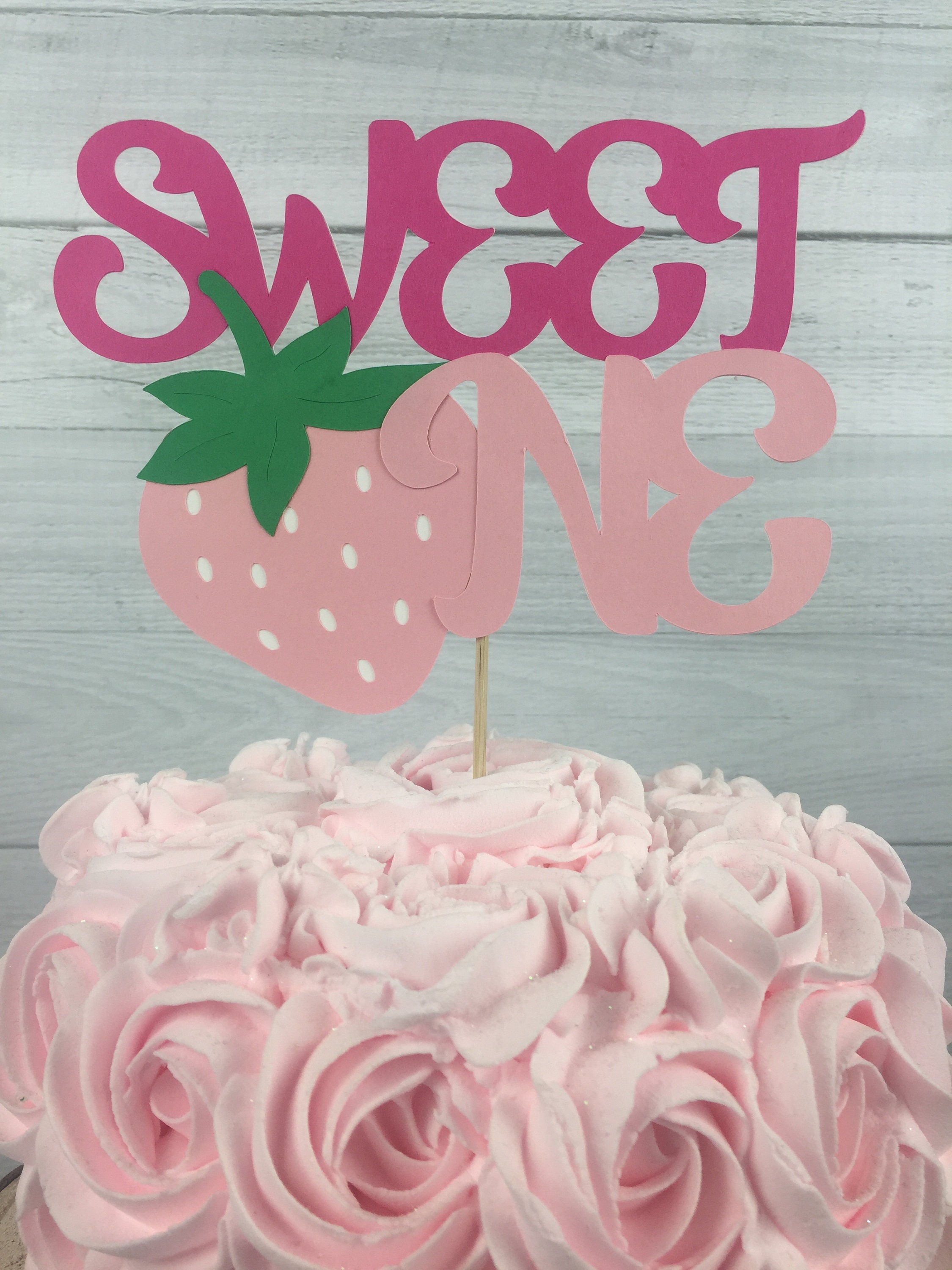 SWEET ONE Cake Topper Strawberry Cake Topper Strawberry | Etsy