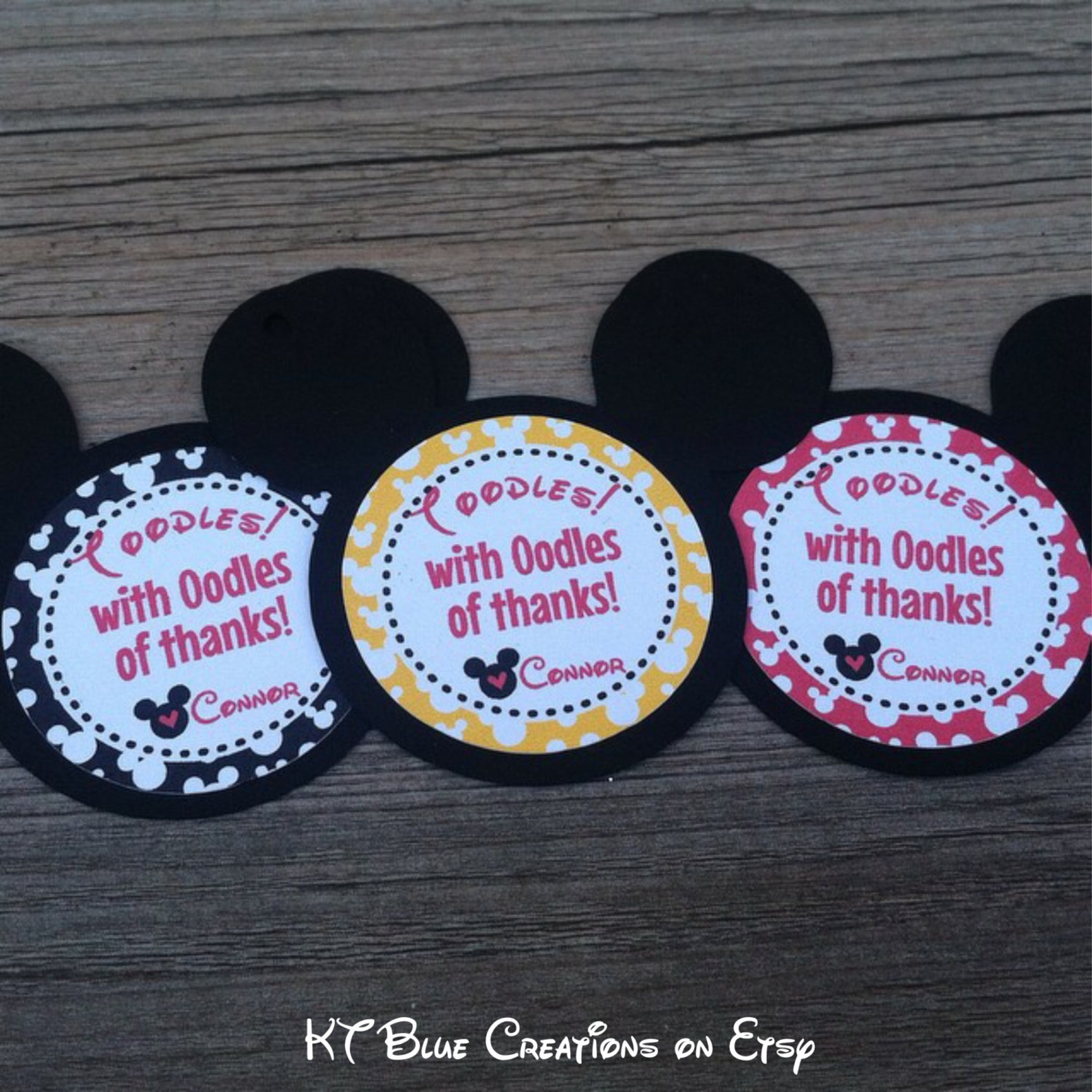 Mickey Mouse Favor Tags, Thank You Tags, Gift Tags Personalized Baby ...