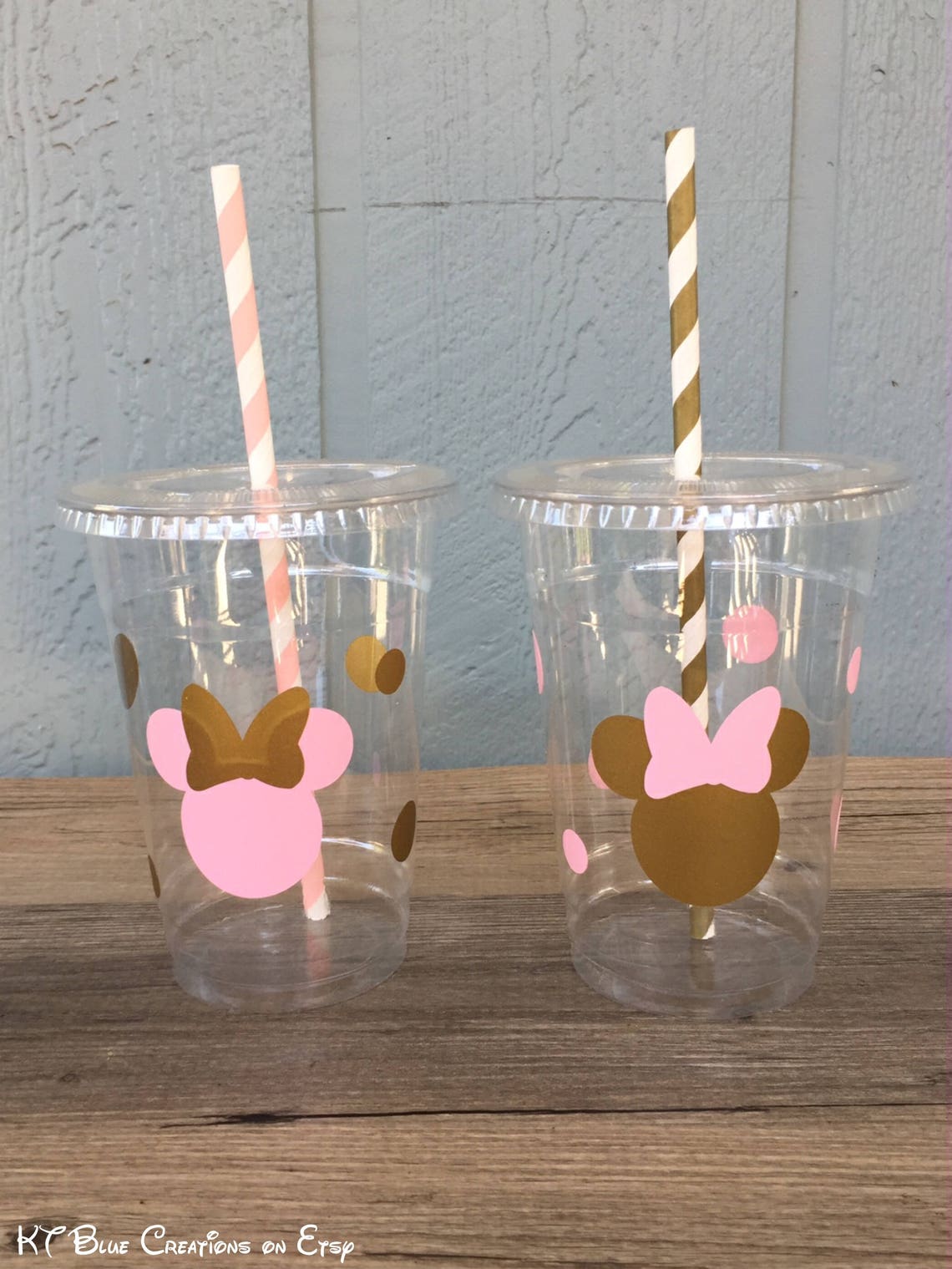 Minnie Mouse Party Cups Light Pink & Gold Disposable | Etsy