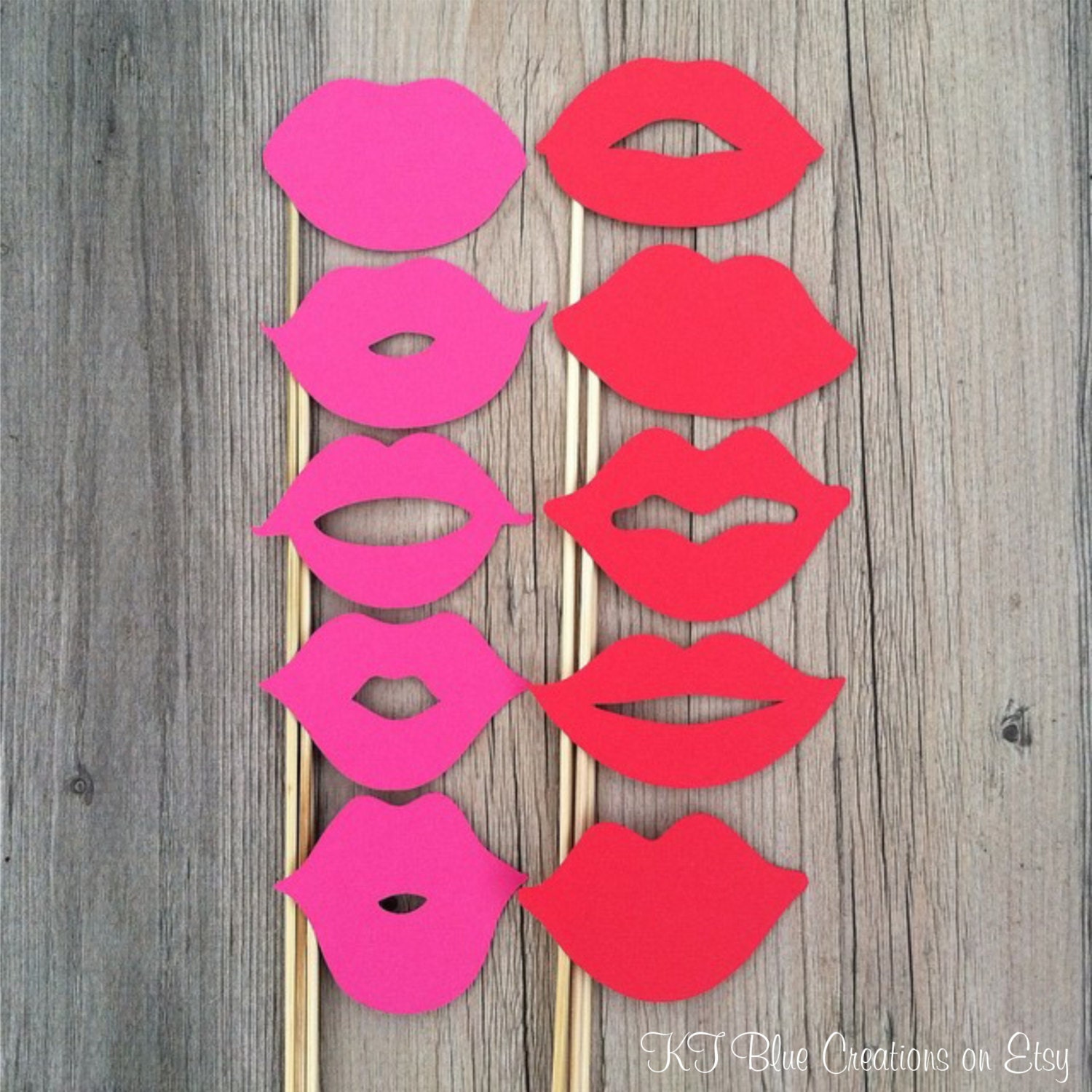 Mustache & Lips Props Set of 20 Wedding Props Photo Booth - Etsy