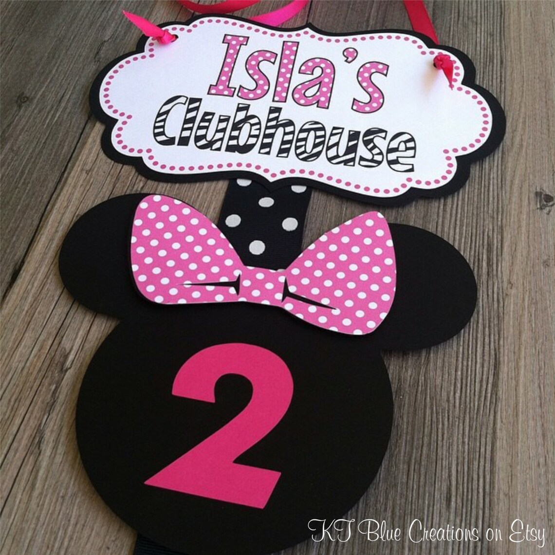 Minnie Mouse Clubhouse Sign Door Sign Personalized - Etsy