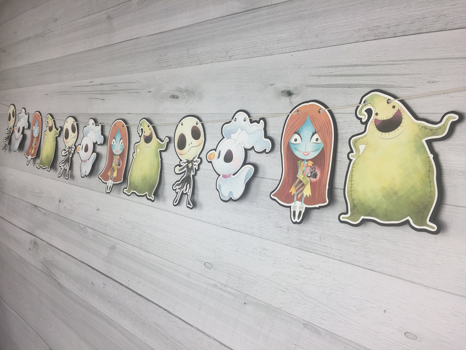 Nightmare Christmas Garland Jack Sally Zero Oogie - Etsy
