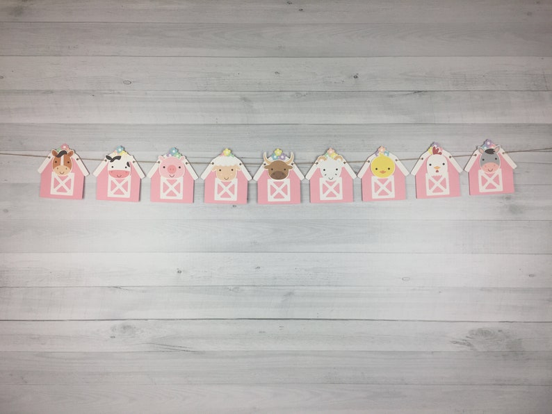 Barn Animals Garland Barn Garland Farm Animals Banner - Etsy