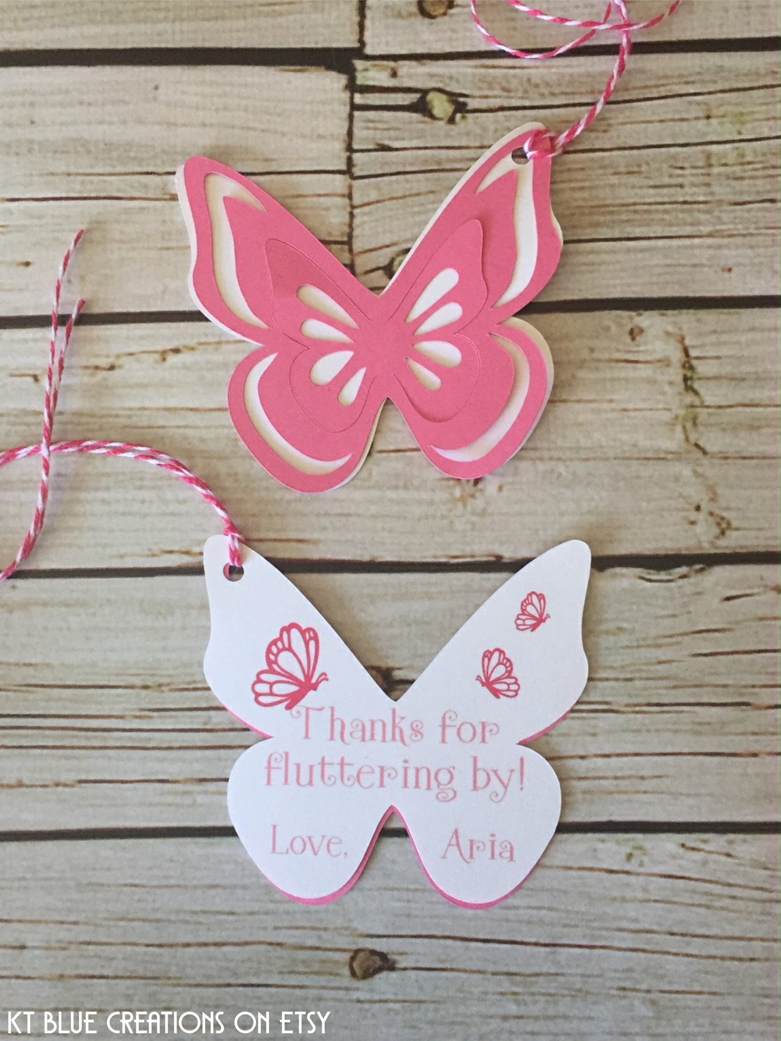 Butterfly Favor Tags Butterfly Birthday Butterfly Party | Etsy