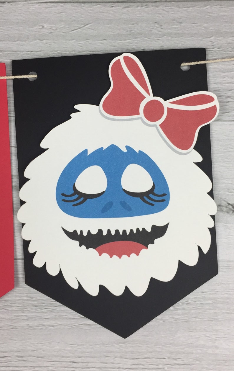 Yeti Girl Highchair Banner - Yeti Birthday - Christmas Yeti Banner ...