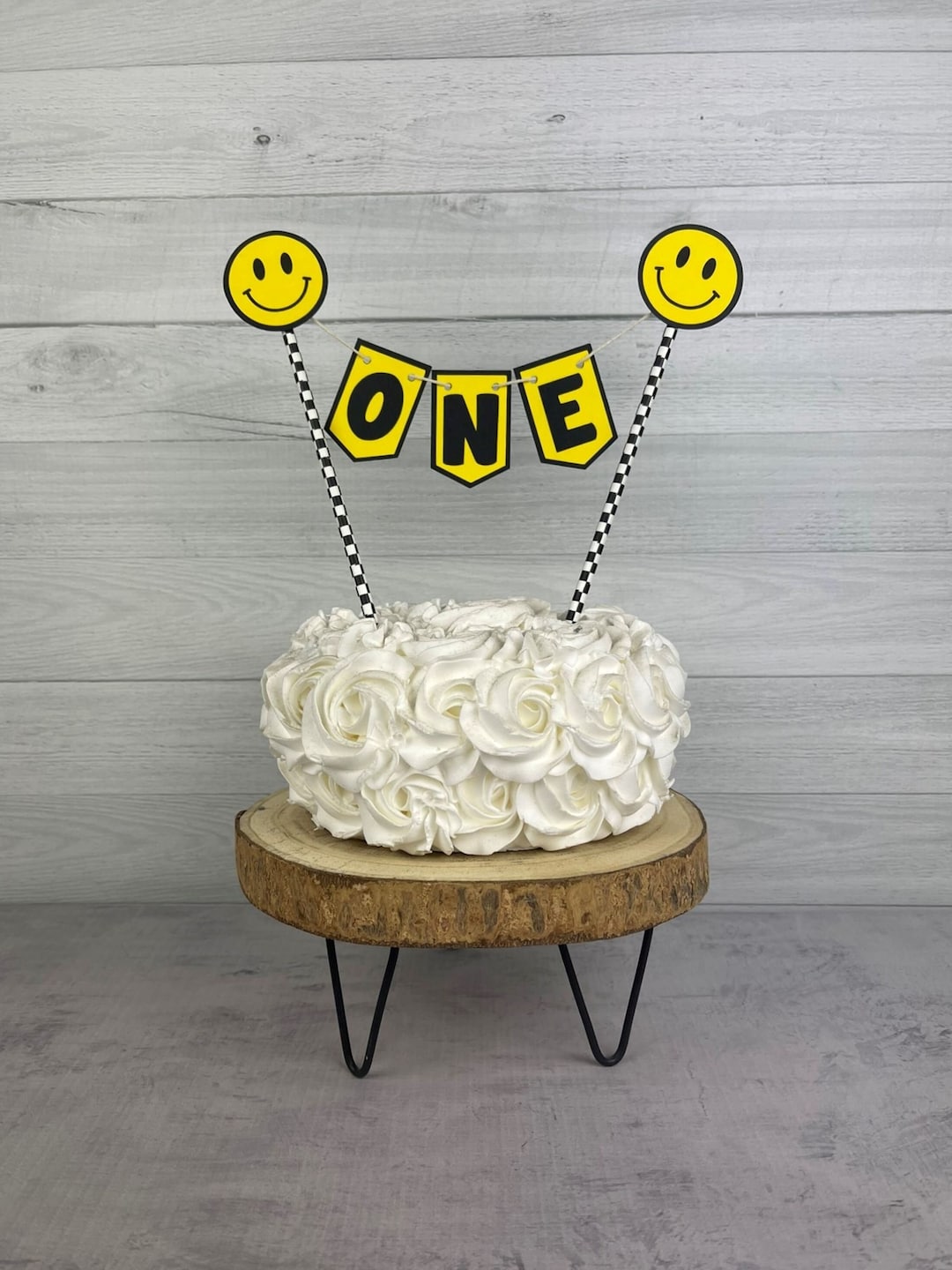 Smiley Face Cake Topper - One Happy Dude Birthday - Happy Dude Smash ...
