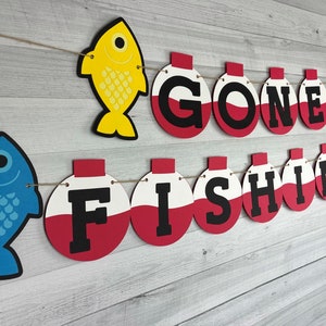 GONE FISHING Banner -personalized Banner - Fishing 1st Birthday - the ...