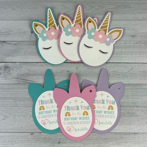Unicorn Favor Tags - Unicorn Birthday - Unicorn Face Favor Tags ...