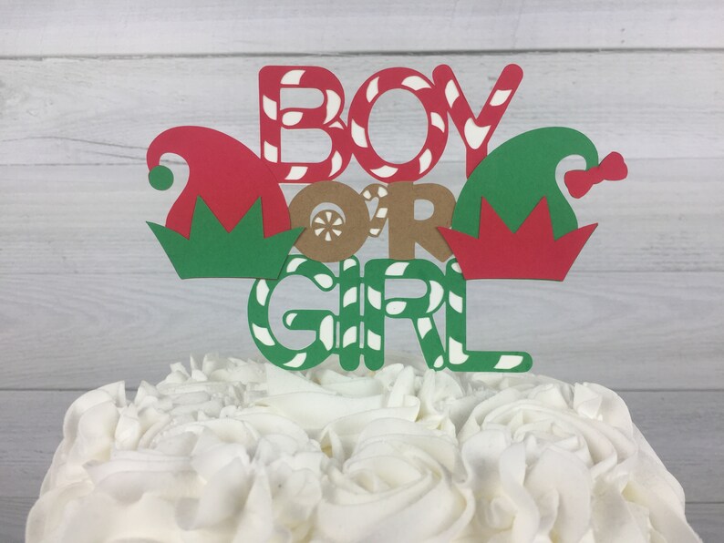 ELF Gender Reveal Cake Topper Boy or Girl Cake Topper - Etsy