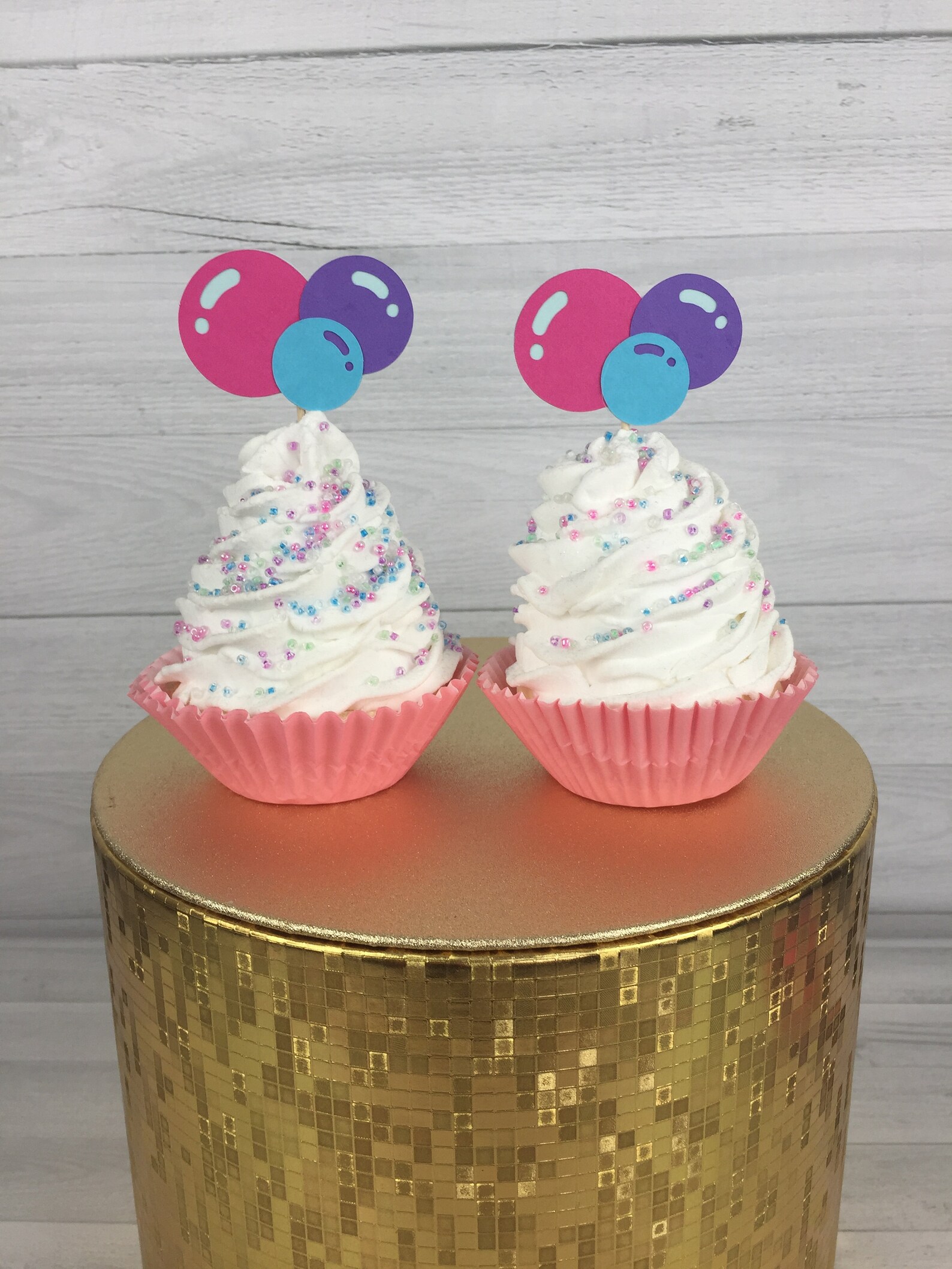Bubbles Cupcake Toppers - Bubble Birthday - Girl Bubble Party - Mermaid ...
