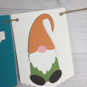 Gnome Birthday Banner - Cute Gnomes - Gnome Birthday Party - Garden ...