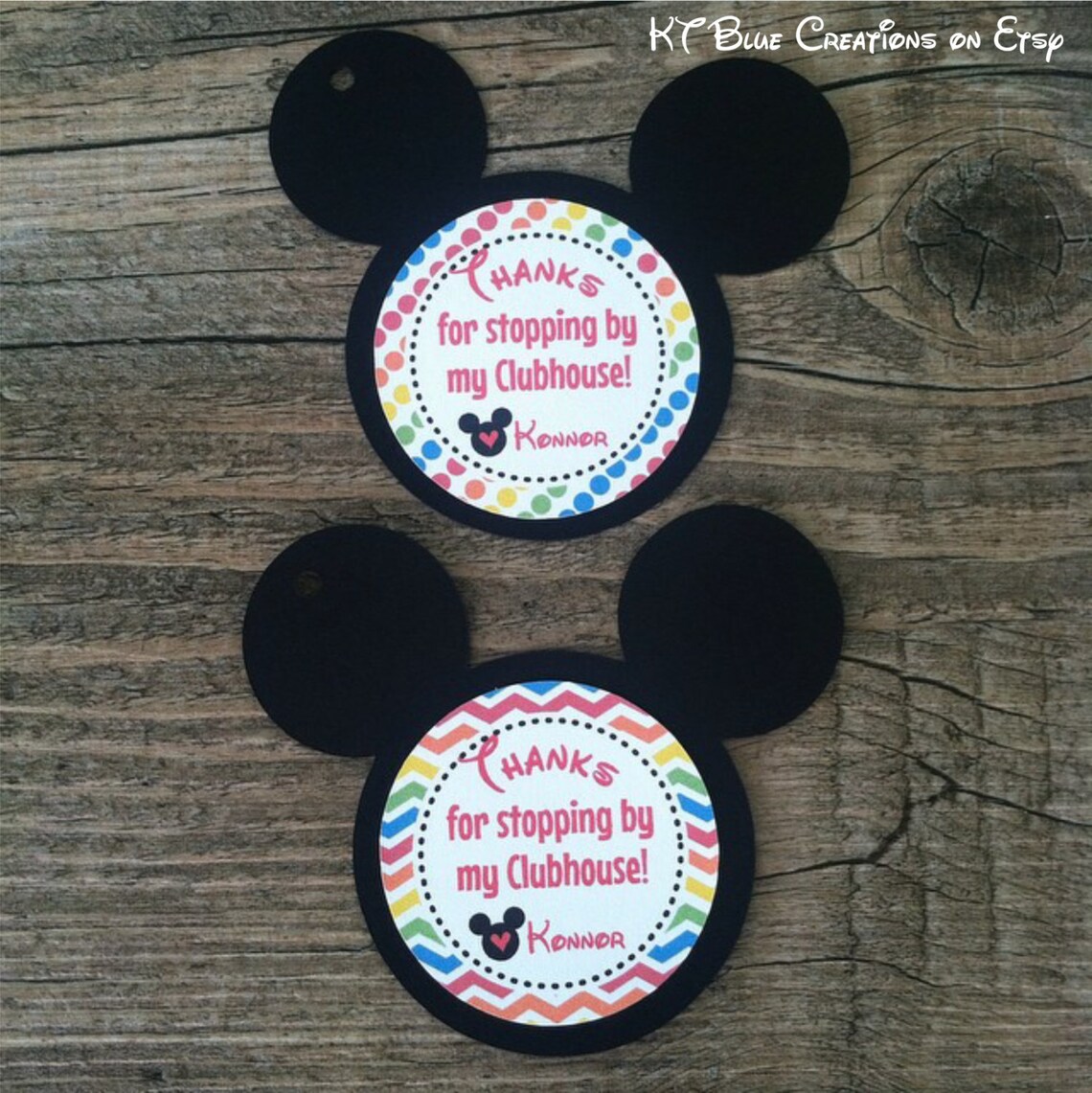 Mickey Mouse Clubhouse Favor Tags, Thank You Tags, Gift Tags ...