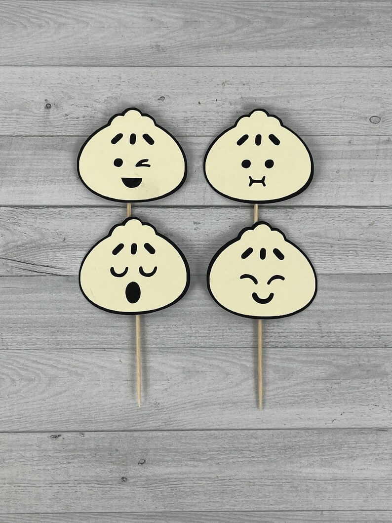 Dumpling Cupcake Toppers Dumpling Birthday Dumpling Baby - Etsy