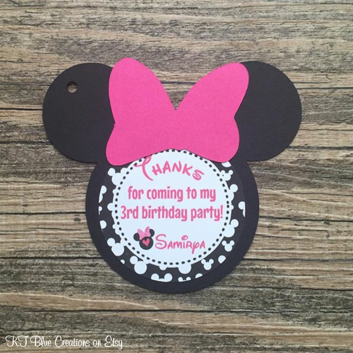 Minnie Party Tags Minnie Mouse Birthday Minnie Favor Tags - Etsy