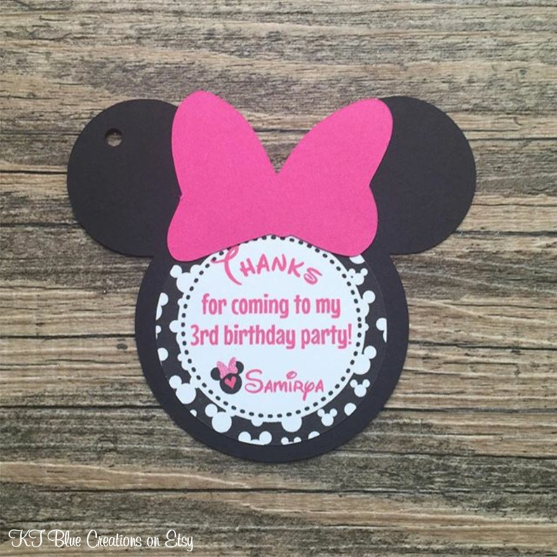 Minnie Party Tags Minnie Mouse Birthday Minnie Favor Tags - Etsy
