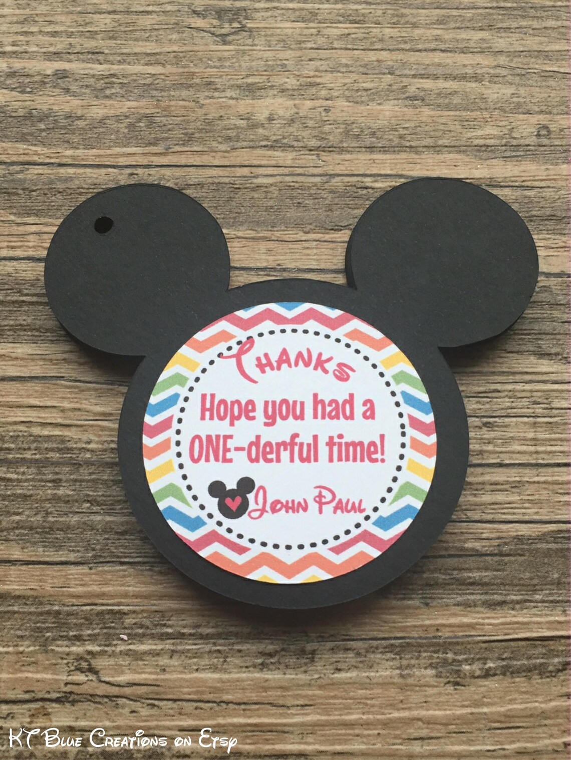 Mickey Mouse FIRST BIRTHDAY Favor Tags Thank You Tags Gift - Etsy