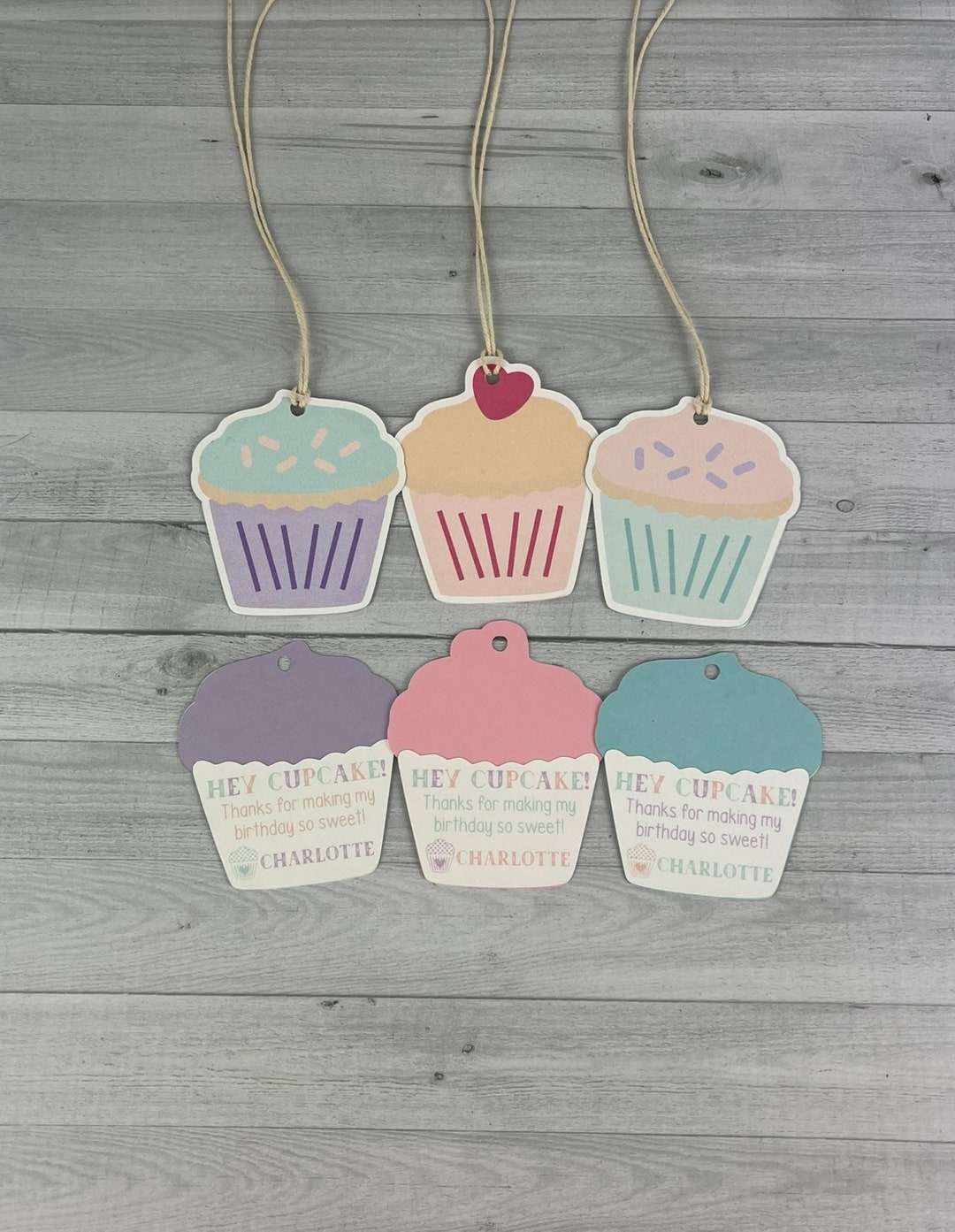 Cupcake Favor Tags - Cupcake Birthday - Cupcake Party Tags - Cute as A ...