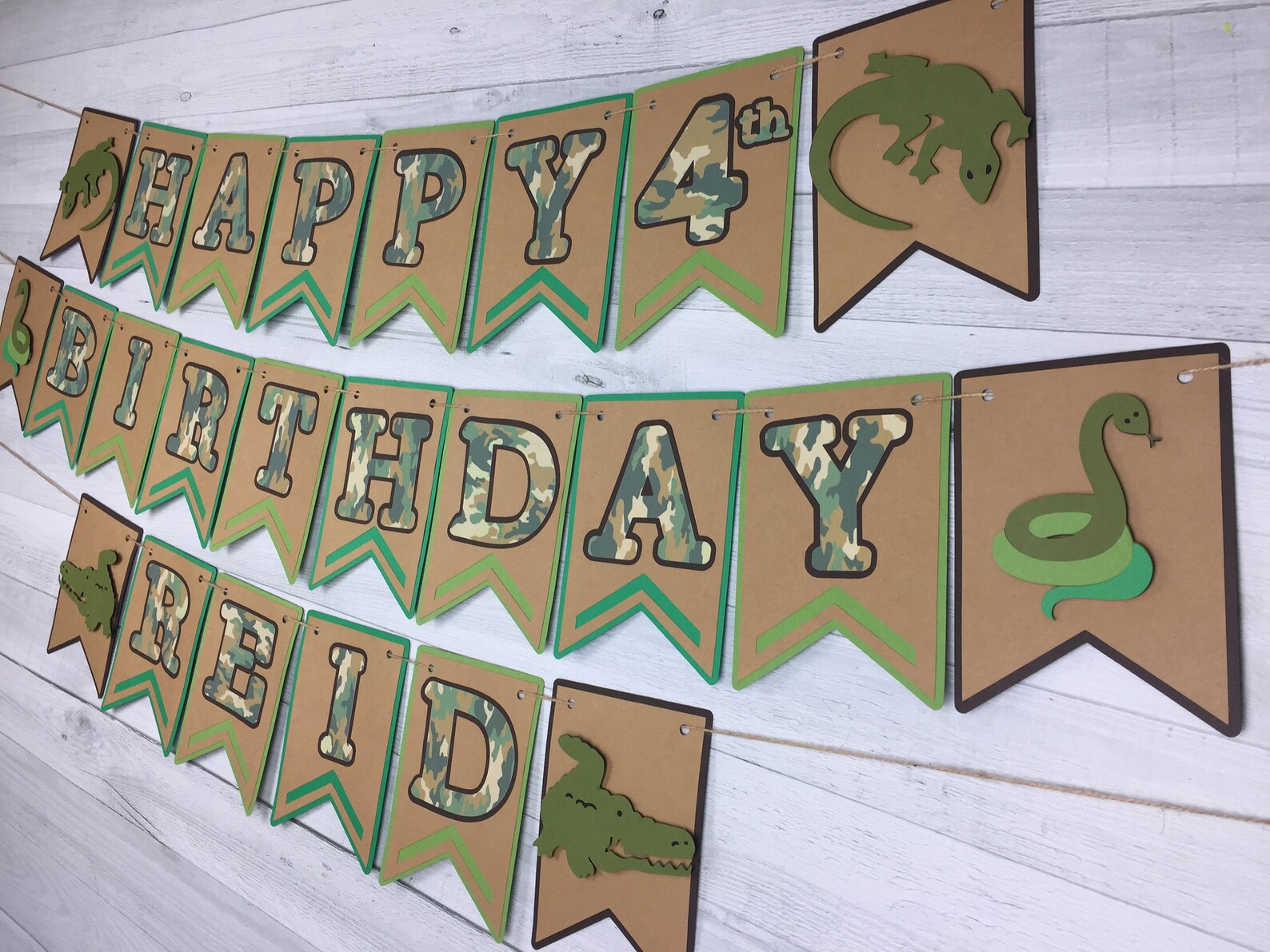 Reptile Birthday Banner Reptile Party Custom Reptile - Etsy