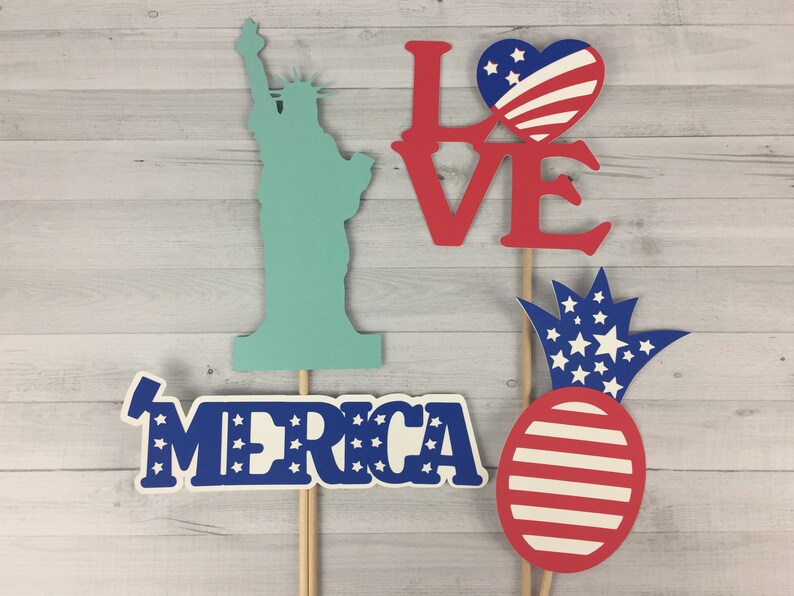 4th of July Photo Props America Photo Props Photobooth | Etsy
