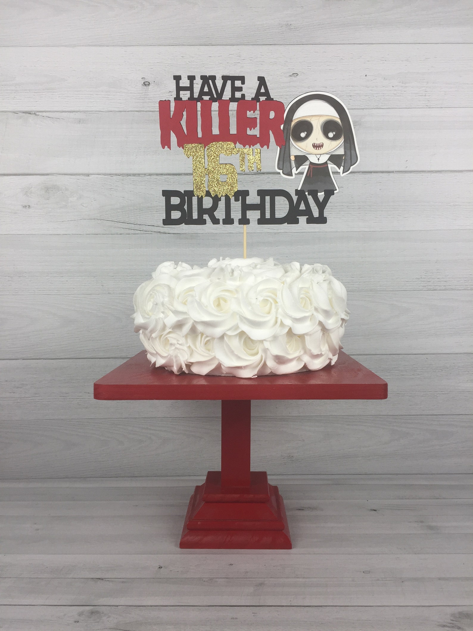 Horror Movie Cake Topper Have a Killer Birthday 80's - Etsy