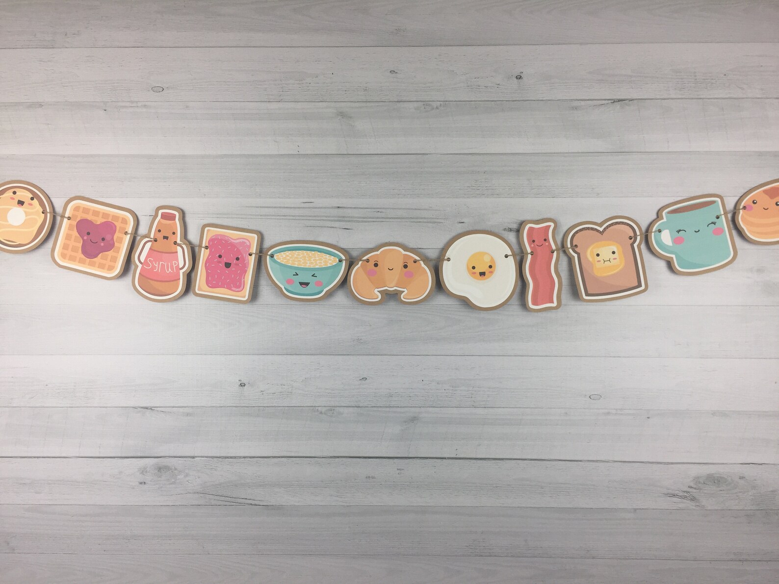 Breakfast Food Garland Breakfast Banner Breakfast Birthday | Etsy