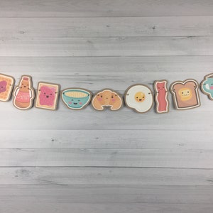 Breakfast Food Garland - Breakfast Banner - Breakfast Birthday - Rise ...