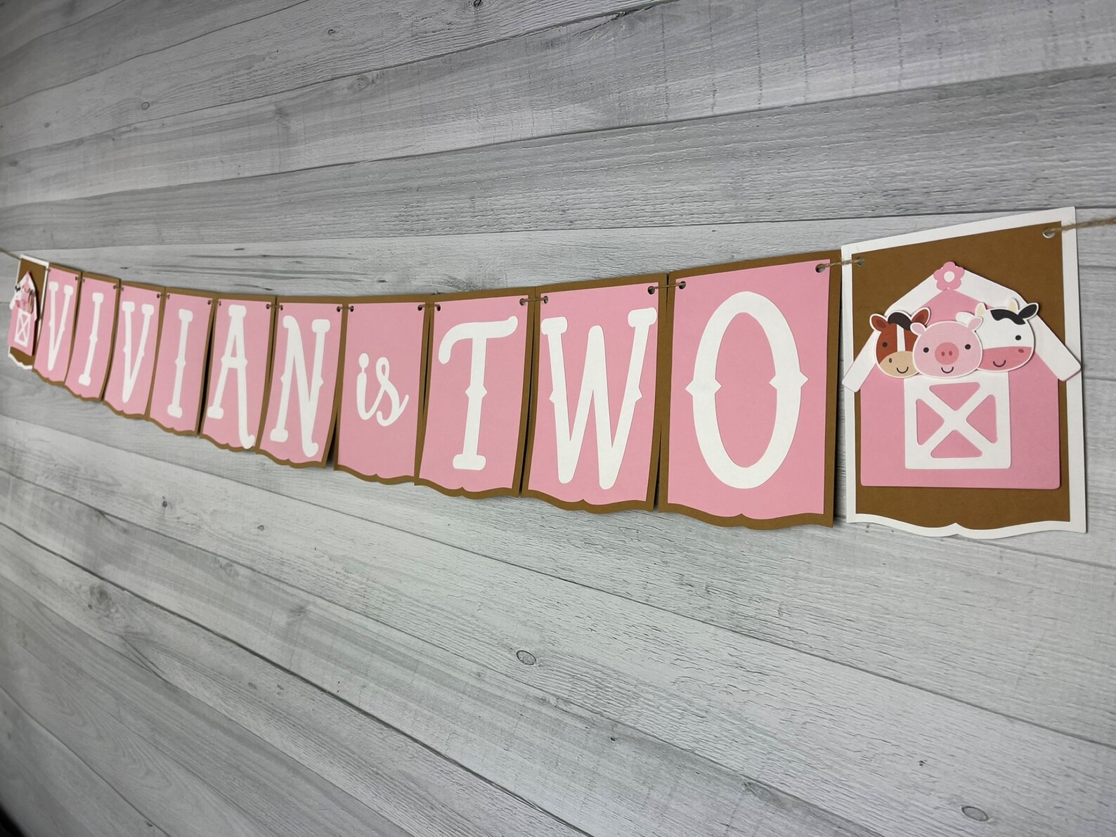 Barn Name Banner Name & Age Farm Banner Farm Birthday - Etsy