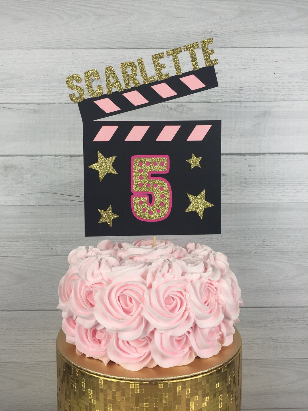 Movie Star Cake Topper - Movie Night Birthday - Hollywood Birthday ...