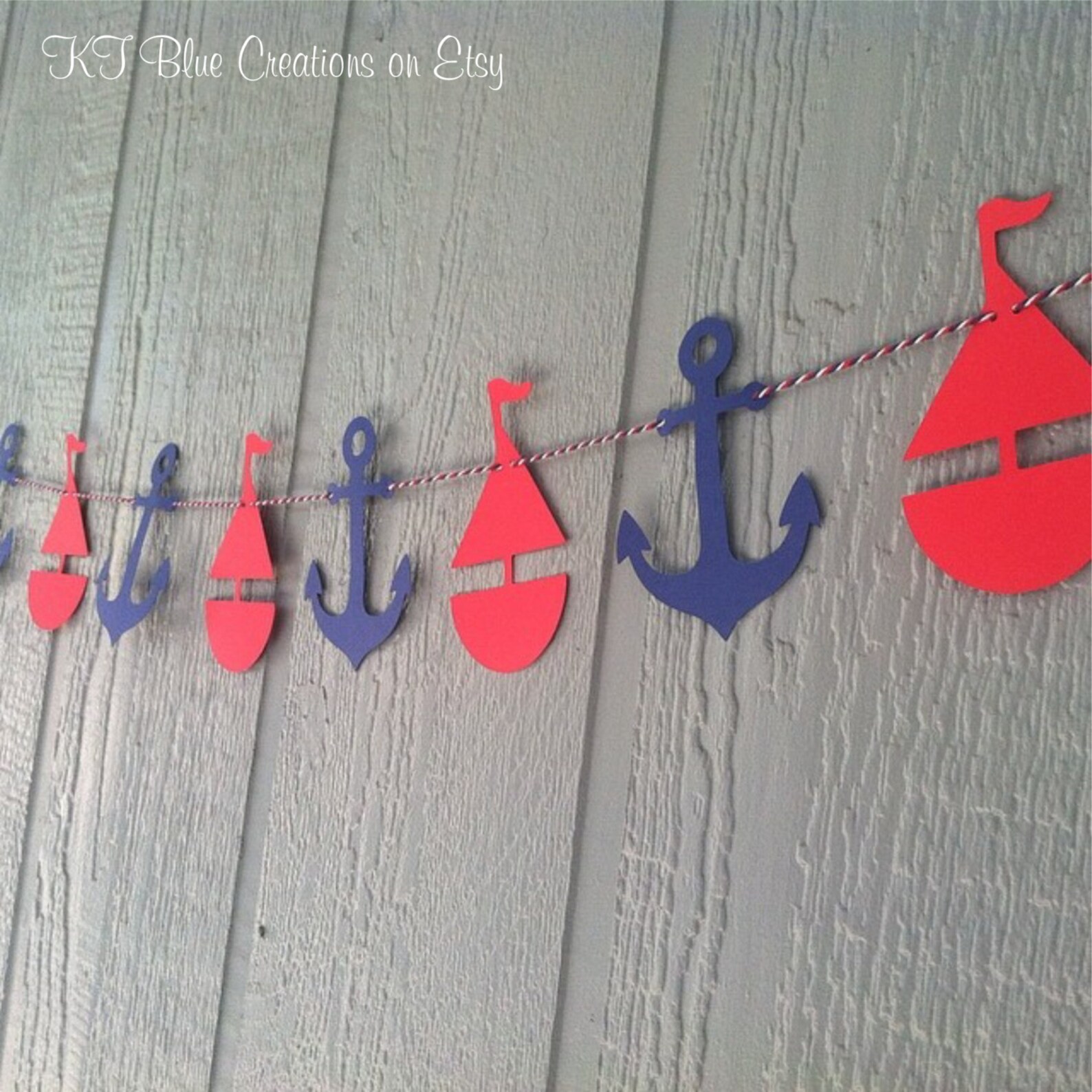 Nautical Garland - Sailing Garland - Sailboat Garland - Anchor Garland ...