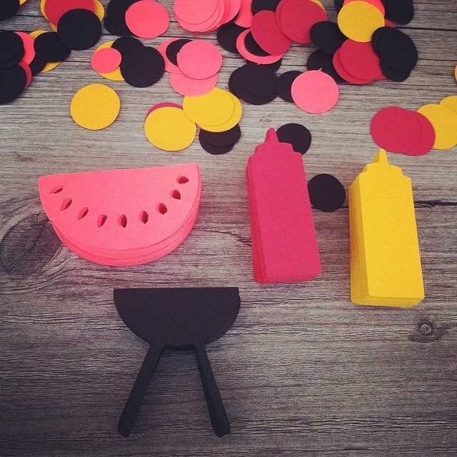 275 BBQ Theme & Circle Die Cuts 1.75 Birthday - Etsy