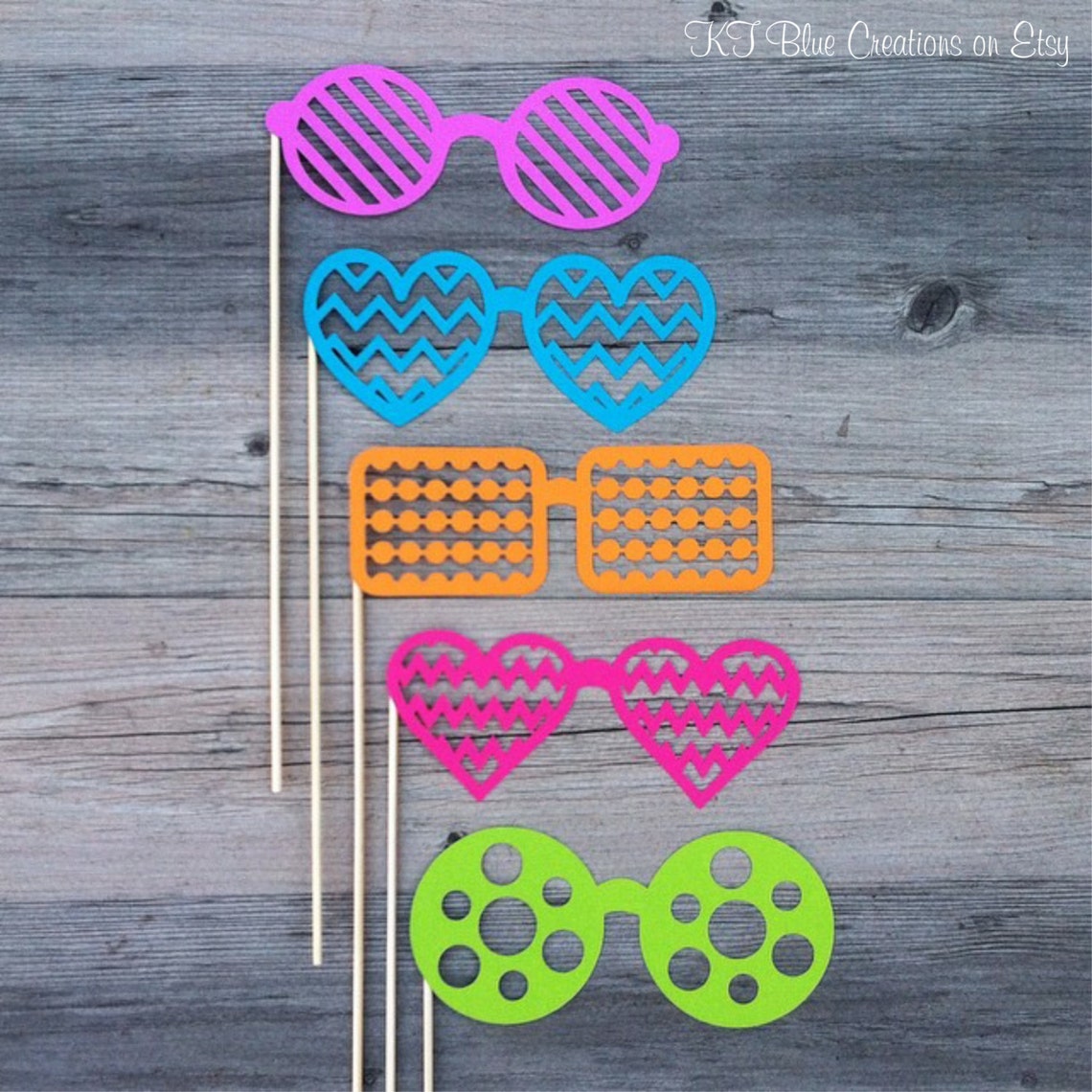BRIGHT Photo Booth Glasses EYEGLASSES Photo Props - Etsy